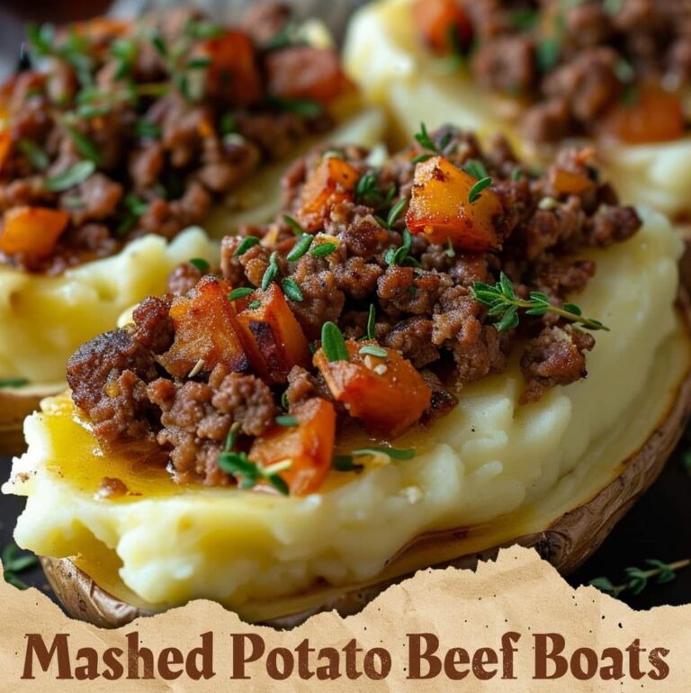 Mashed Potato Beef Boats - Home