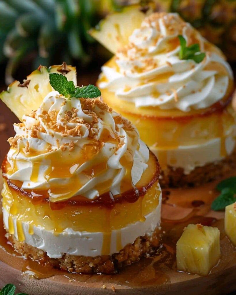 Mini Pineapple and Condensed Coconut Milk Cheesecakes - Home